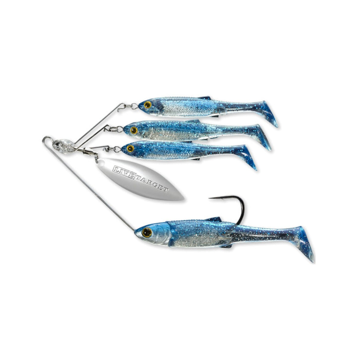 LiveTarget Baitball Spinner Rig | Realistic Bait School Umbrella Rig ...